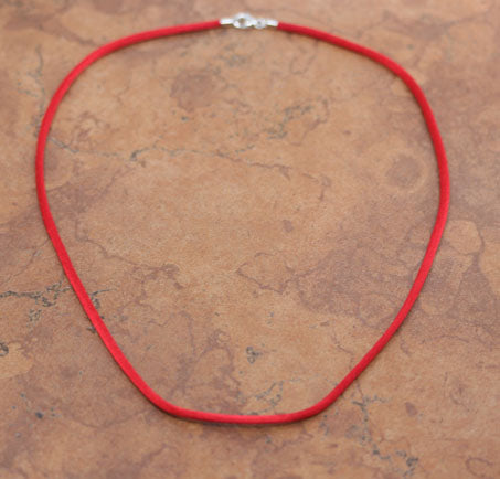 Woven Sterling Silver Red Satin Cord Chain – My Shopping Online