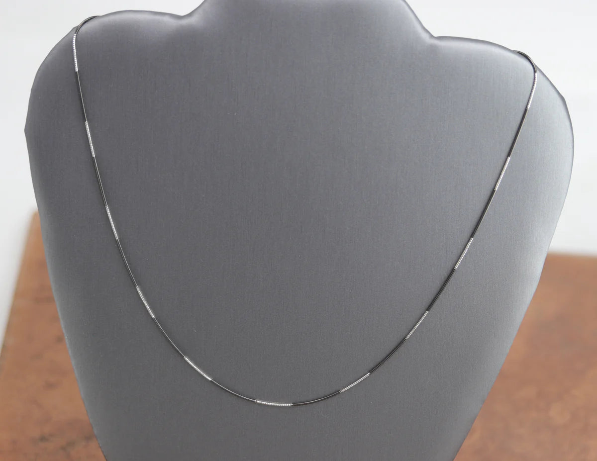 925 20 Inch Long Black and White Sterling Silver Chain – My Shopping Online
