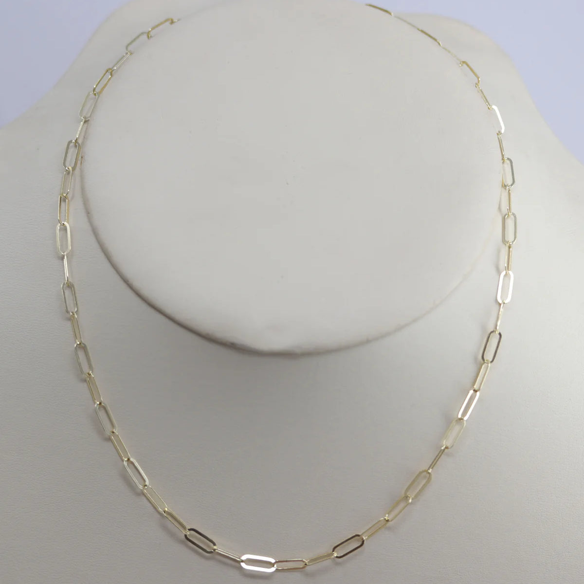 18" Sterling Silver Gold Overlay Paper Clip Chain Necklace – My ...
