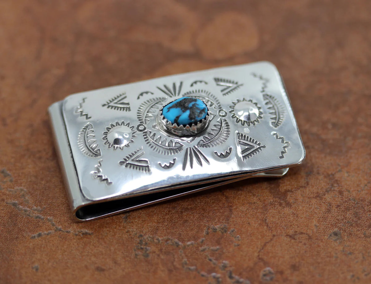 Sterling Silver Navajo Turquoise Money Clip – My Shopping Online